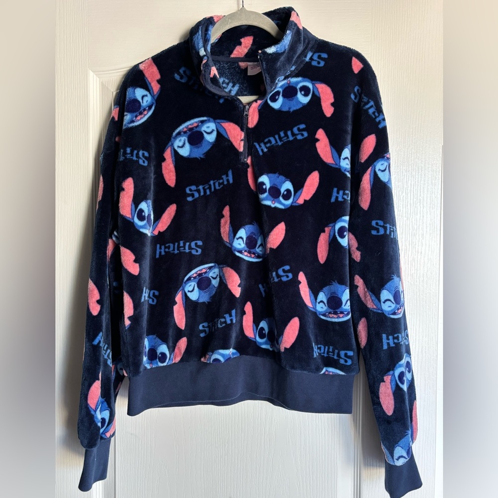Disney Lilo & Stitch Fleece Jacket Snap-Up Pullover- … - Gem